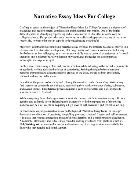 Narrative Essay Examples College.pdf
