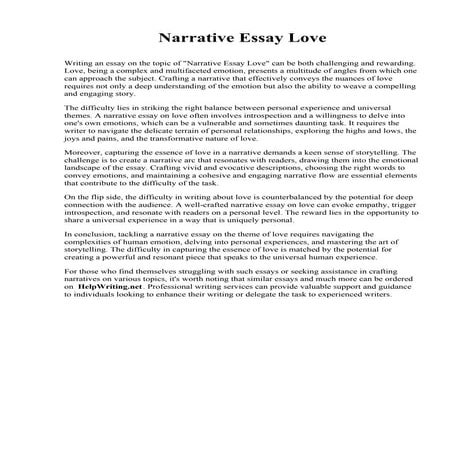 My First Love Essay | PDF