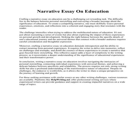 Narrative Essay On Education.pdf