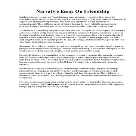 Narrative Essay On Friendship.pdf