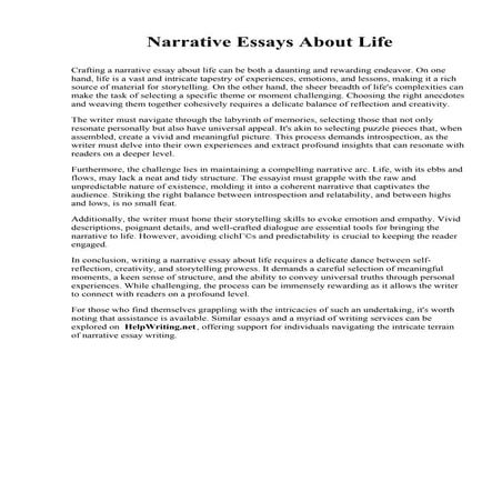 Example Of Autobiographical Essay. Southwestern Christian University | PDF