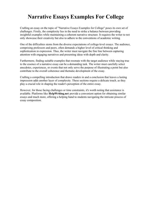 Narrative Essay Examples College.pdf