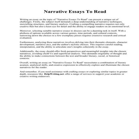 Narrative Essays To Read.pdf