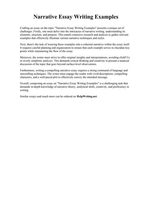 Descriptive And Narrative Essay | PDF