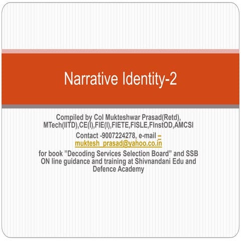 Narrative identity - 2.0 | PPTX