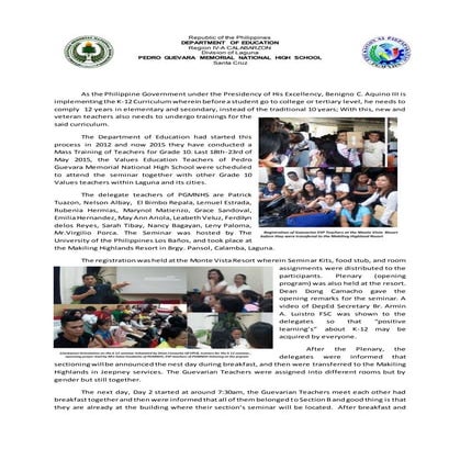 Narrative k 12 Seminar | DOCX