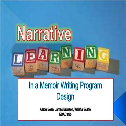 Narrative learningtheory group6 | PPTX | Education