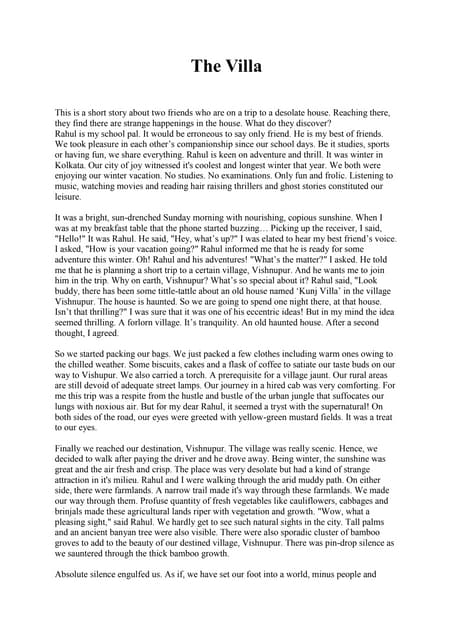 Descriptive essay : The haunted place ; | PDF