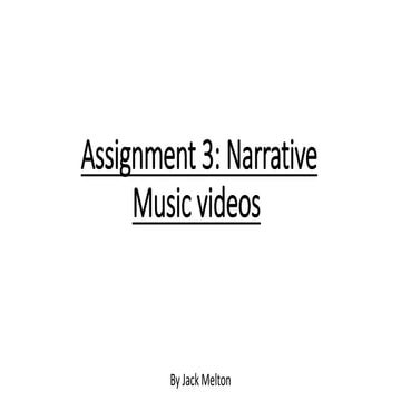 Narrative music videos | PPT