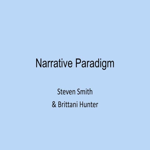 Narrative paradigm | PPTX