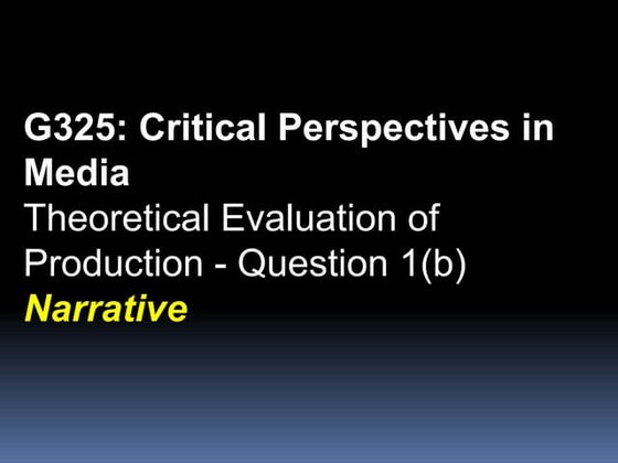 Narrative Theories and Examples | PPT