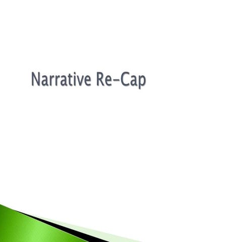 Narrative re cap | PPTX | Fantasy | Genres