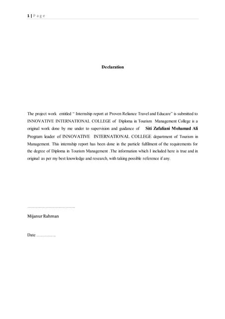 On the job Training (OJT) report | PDF