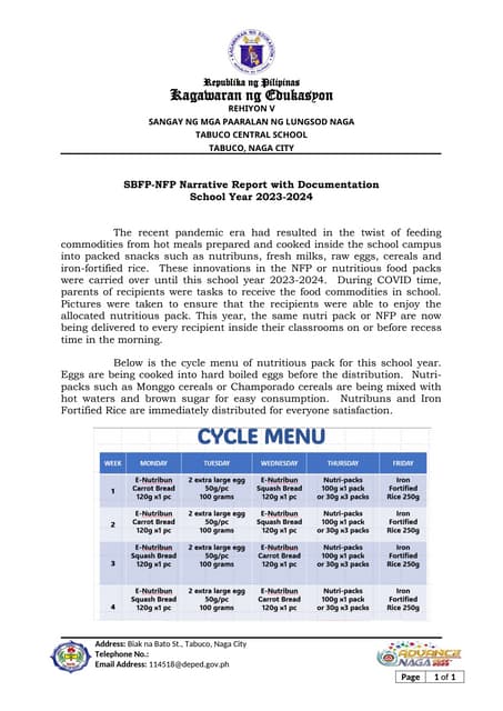 SBFP Action Plan.docx | Education