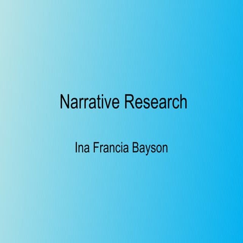 Narrative Research | PPTX