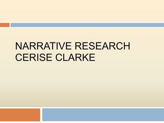 Narrative research design | PPT | Documentary | Genres