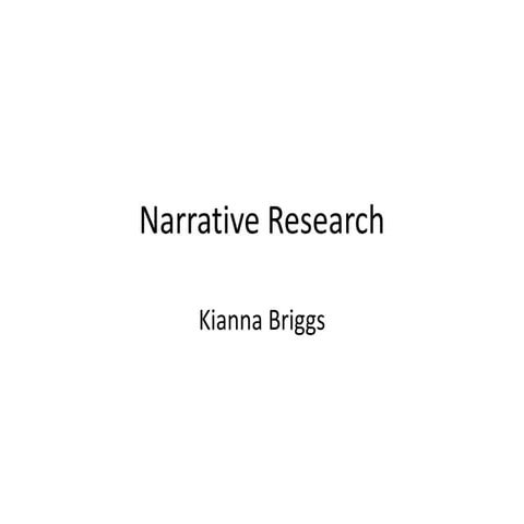Narrative research | PPTX