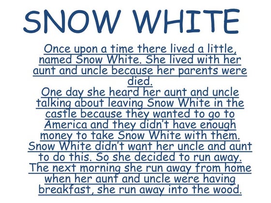 Snow white | DOCX | Books and Literature
