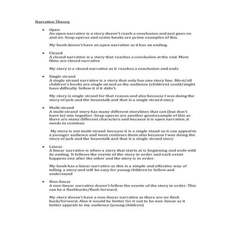 Narrative structure theory | DOCX