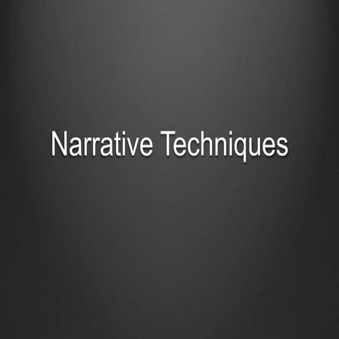 Narrative Techniques | PPTX
