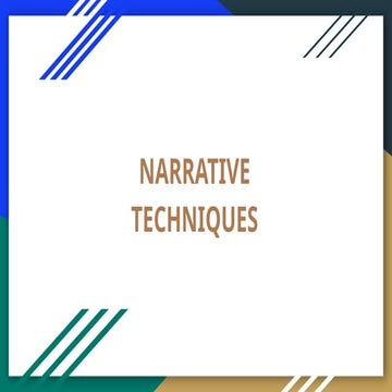 NARRATIVE TECHNIQUES ENGLISH 7 MATATAG.pptx