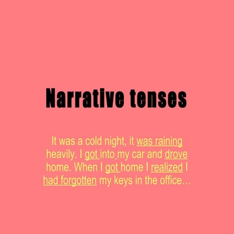 Narrative tenses | PPT