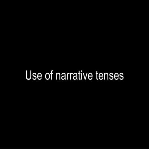 Narrative tenses | PPT