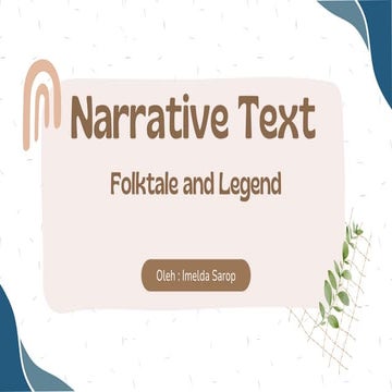 Narrative Text legend dan folktale SMP kelas 8 materi ajar | PDF