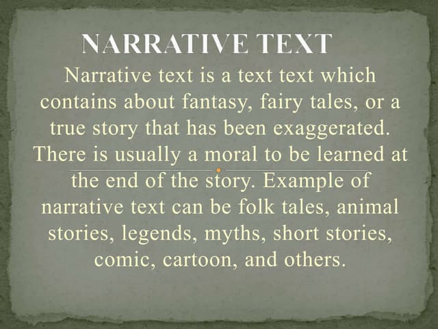 Narrative text PPT