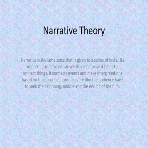 Narrative Theories | PPTX