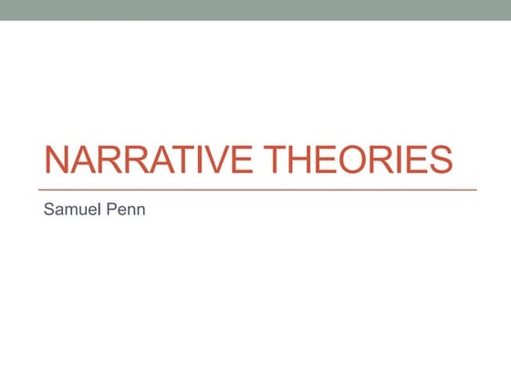 Narrative theories | PDF