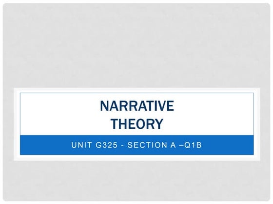 Narrative theories | PPT