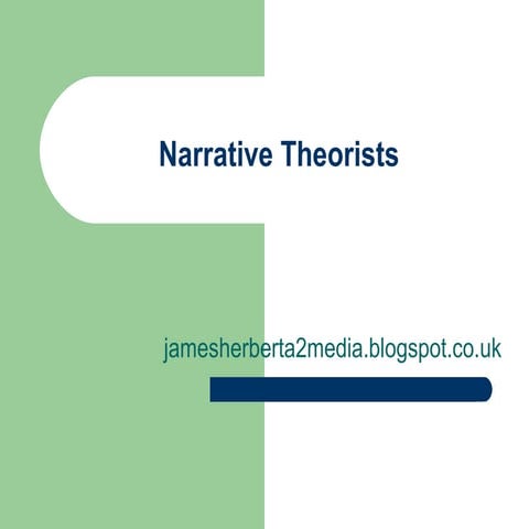 Narrative theorists post 5 | PPTX