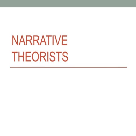Narrative Theory | PPTX