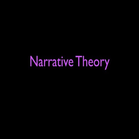 Narrative theory | PPTX
