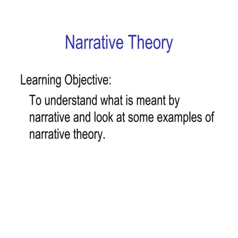 Narrative theory | PPT