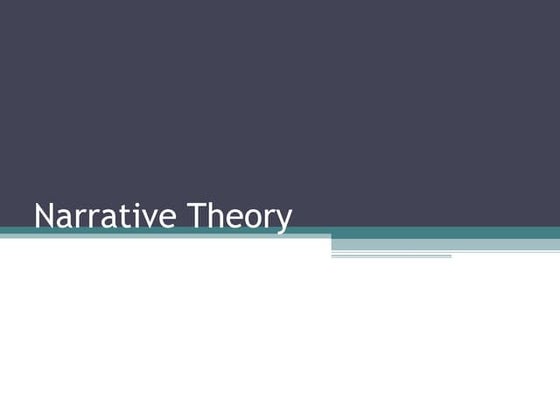 Narrative theory | PPT