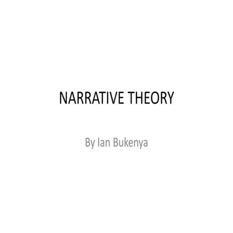 Narrative theory | PPT