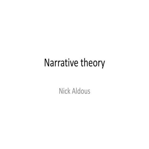 Narrative Theory | PPT