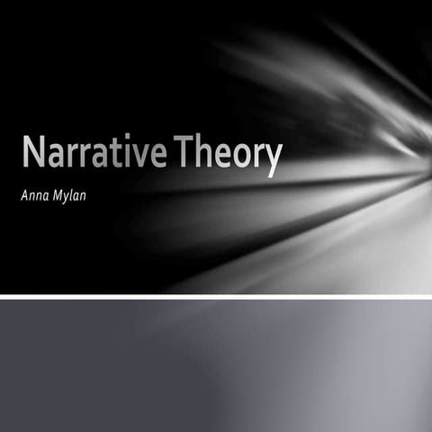 Narrative Theory (Media Studies) | PPTX