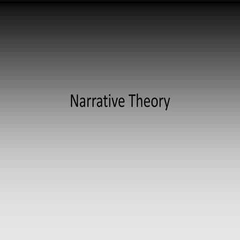 Narrative theory | PPTX