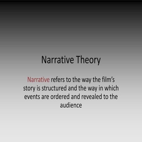 Narrative theory | PPTX