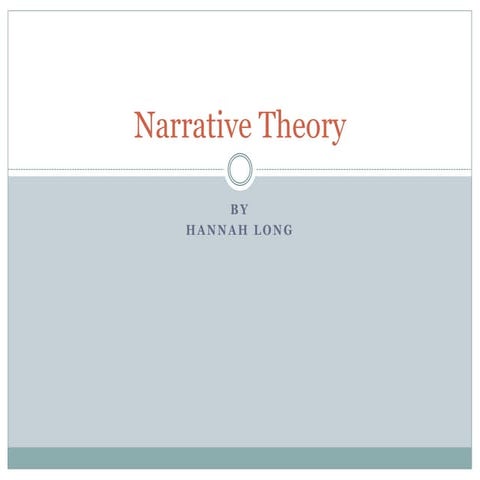 Narrative theory | PPT