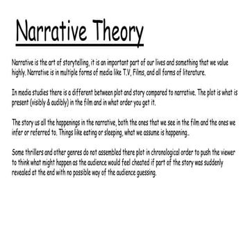 Narrative theories | PPTX