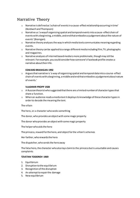 Narrative theory | PDF