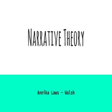 Narrative theory presentation | PPTX