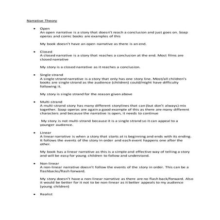 Narrative structure theory | DOCX