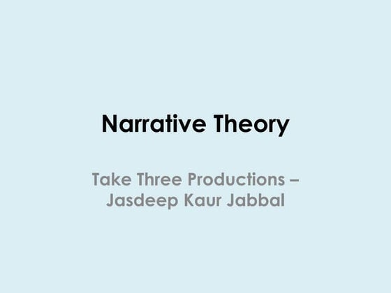 Narrative Theory | PPT