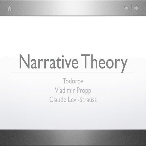 Narrative Theory | PPT