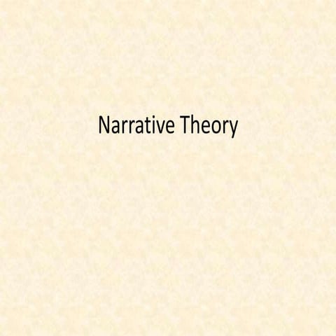 Narrative Thoery | PPT